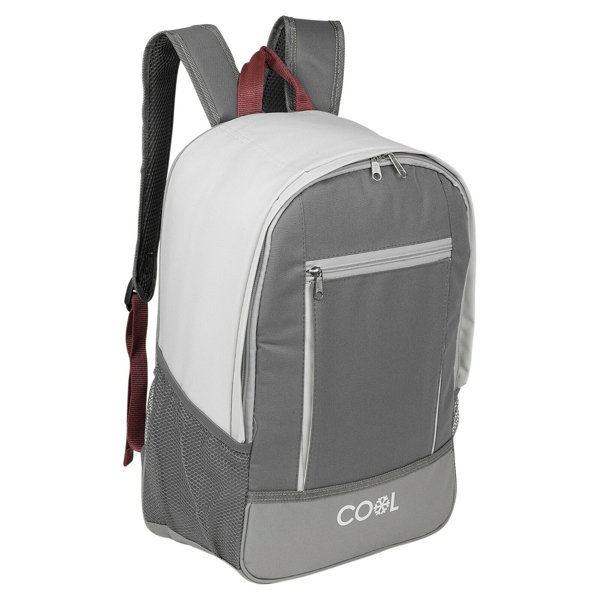 Dakota Fields Grey/White/Red, 20L45Cm 10/20L Insulated Cooler Rucksack Camping Bag | Wayfair.co.uk